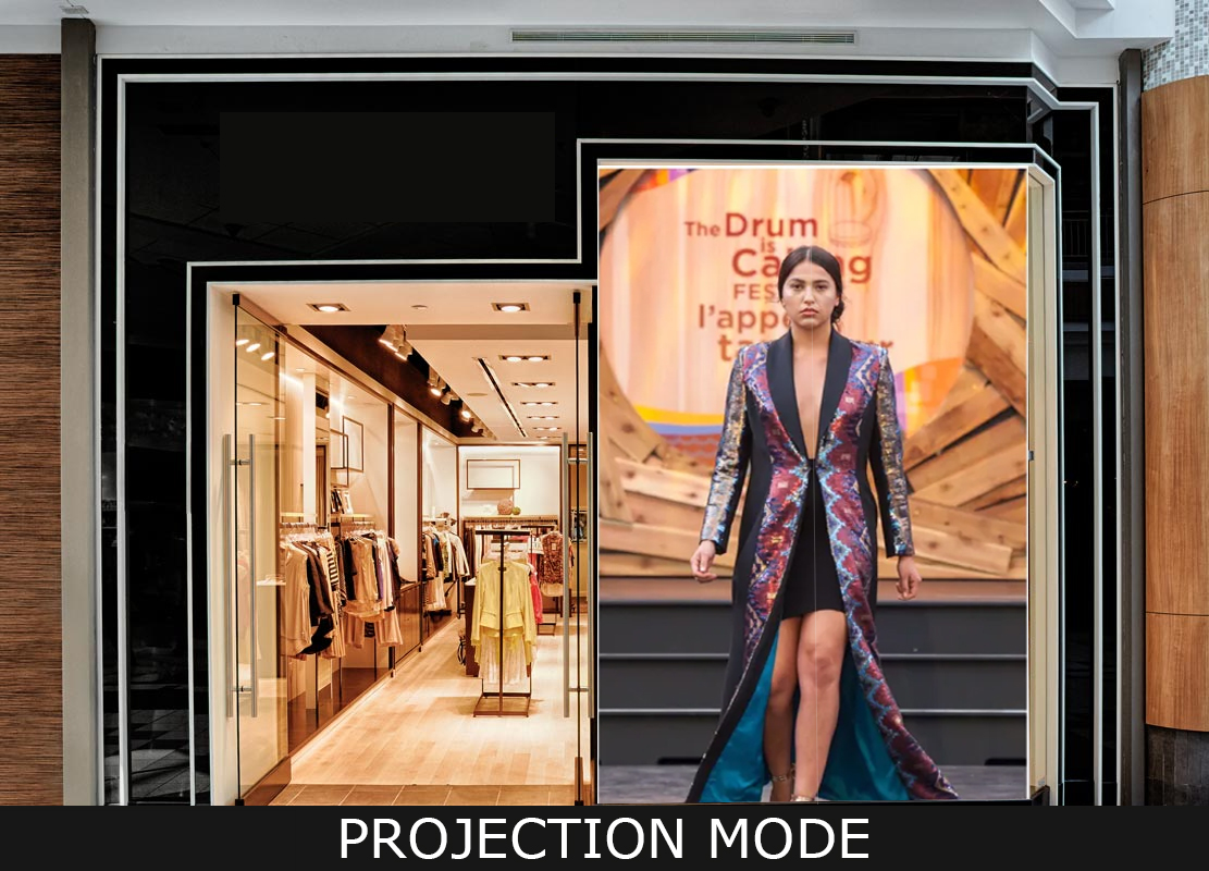 Window Store Front Smart Projection – Nexelent Automation